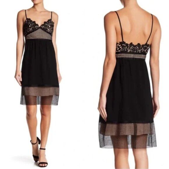 Dresses | Theory Melaena Black Lace Crochet Kneelength Dress Size Sus 4 ...